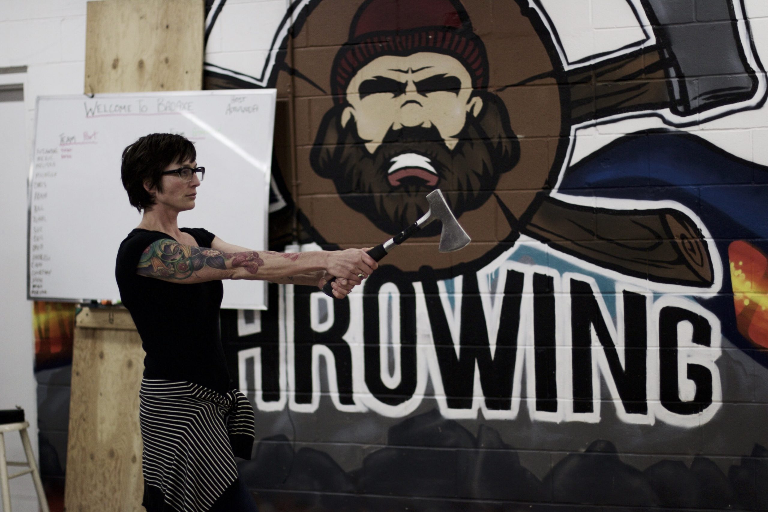 Badass Art: Axe Throwing Graffiti Murals