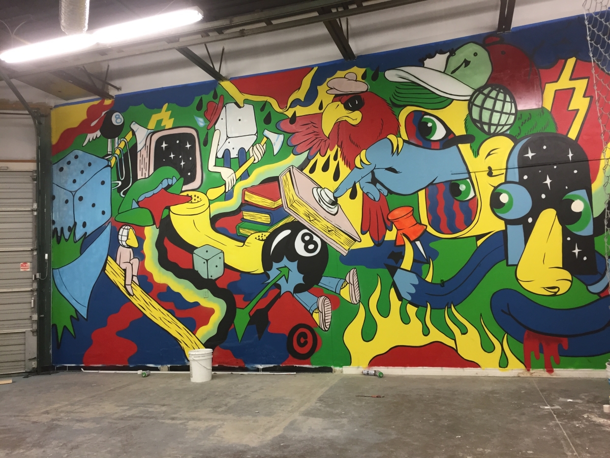 Badass Art: Axe Throwing Graffiti Murals