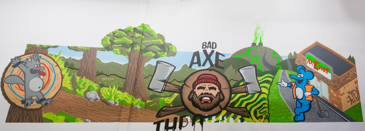 Badass Art: Axe Throwing Graffiti Murals